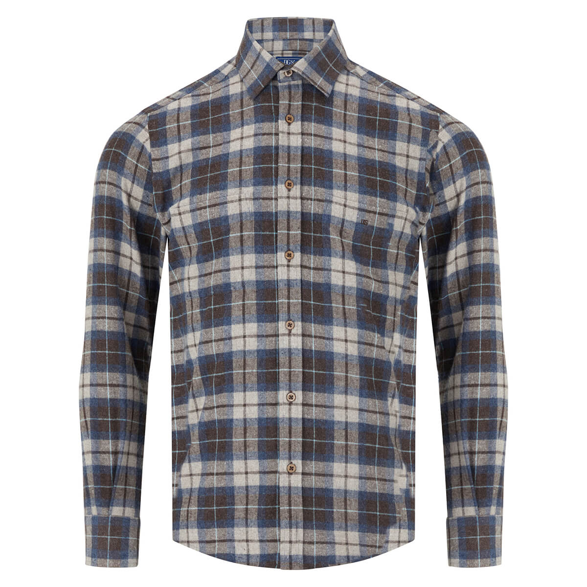 DG's Drifter 531-14493-47 Giovanni Brown Check Long Sleeve Shirt – Baks ...