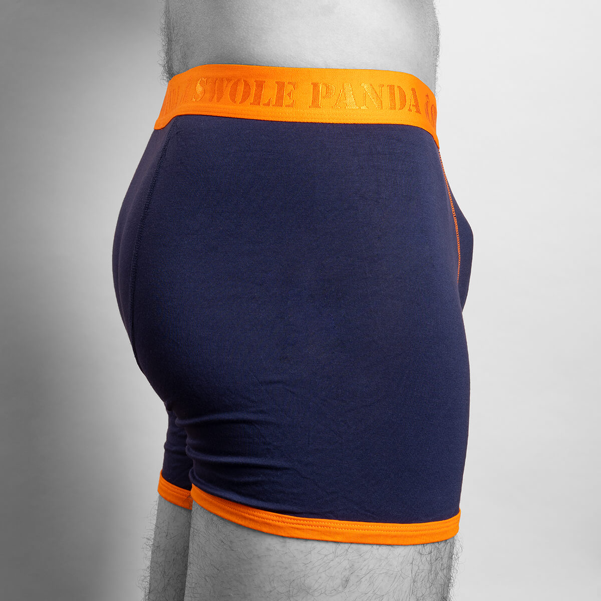 Swole Panda SP-UN-04 Navy Bamboo Boxers Orange Band – Baks Menswear